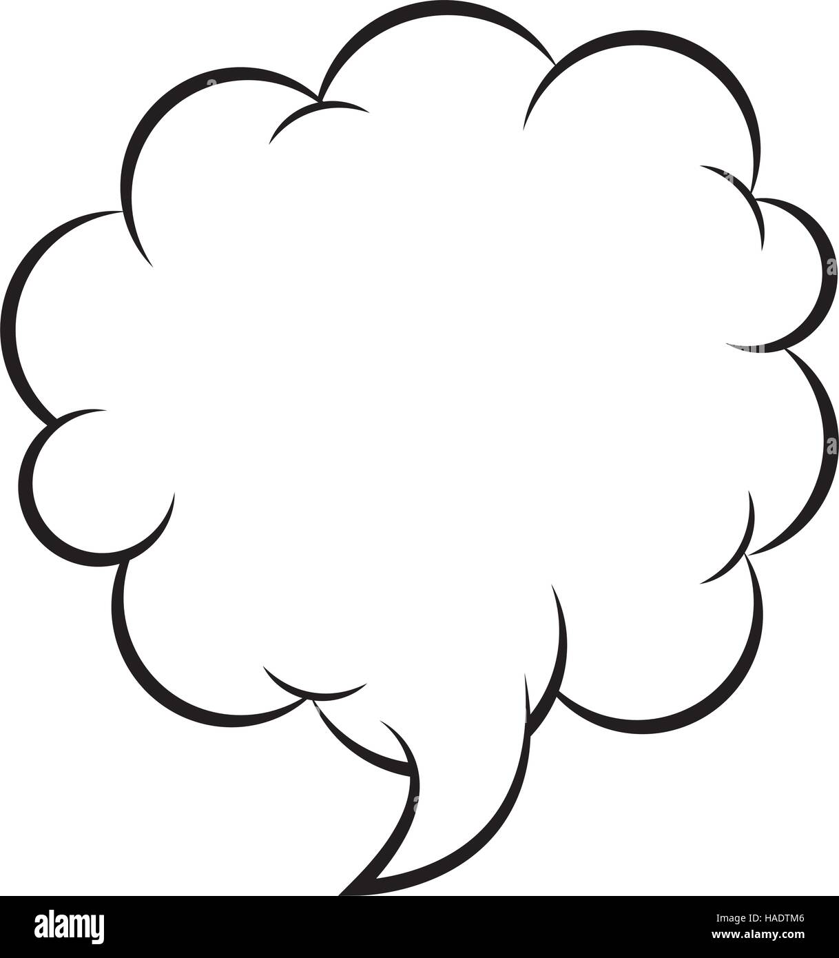 silhouette cloud callout with cumulus vector illustration Stock Vector ...
