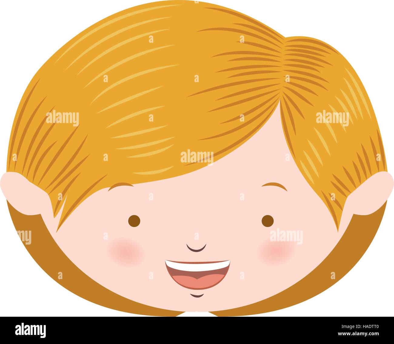 avatar front face blond boy vector illustration Stock Vector Image ...