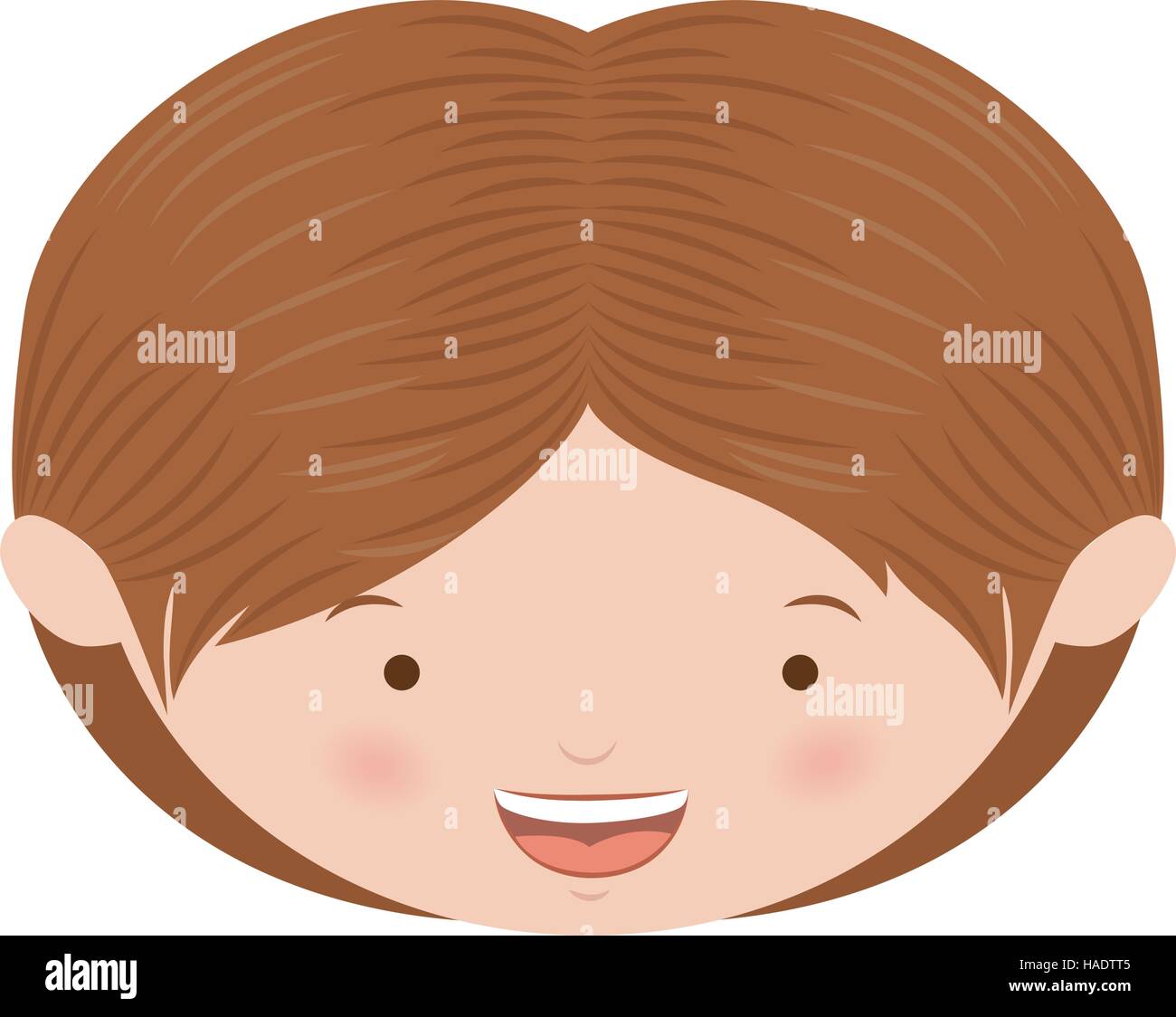 avatar front face caucasian boy vector illustration Stock Vector Image ...