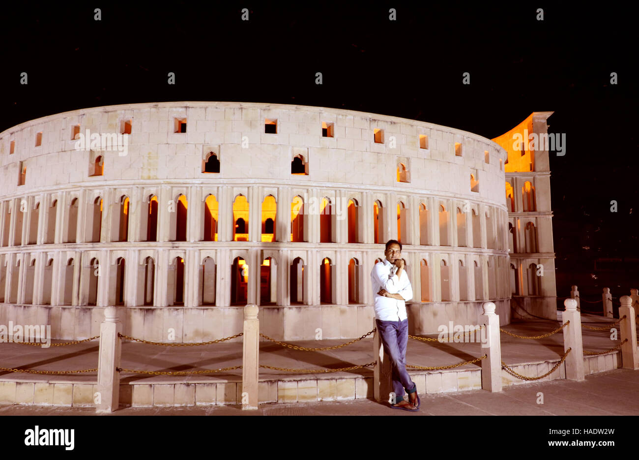 The replica of Rome's Colosseum Stock Photo - Alamy