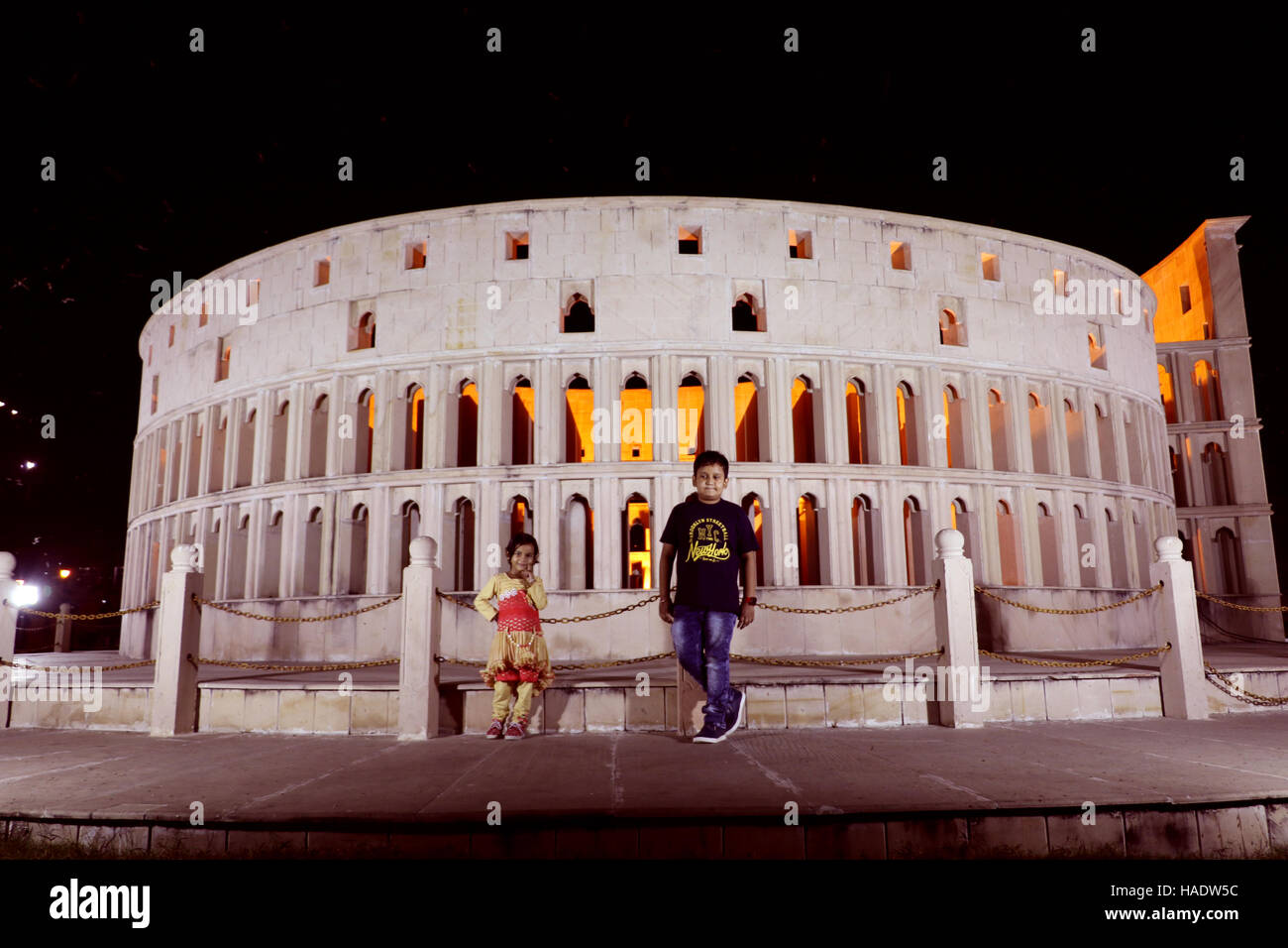 The replica of Rome's Colosseum Stock Photo - Alamy