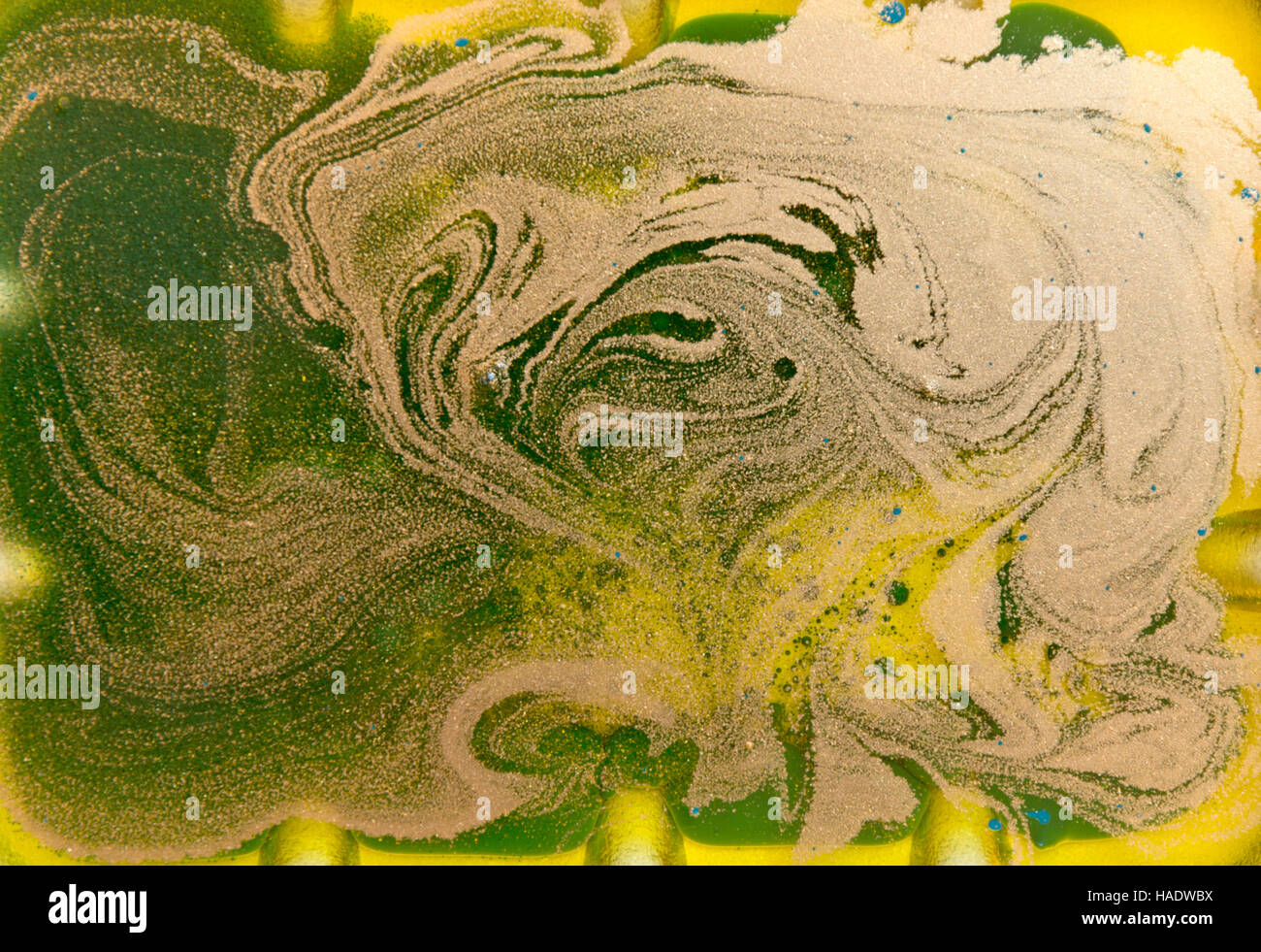 Yellow and green acrylic hand drawn marbling illustration Stock Photo ...