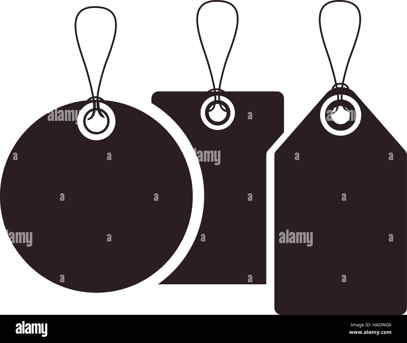 Hang label icon. Tag banner product and decoration theme. Isolated ...