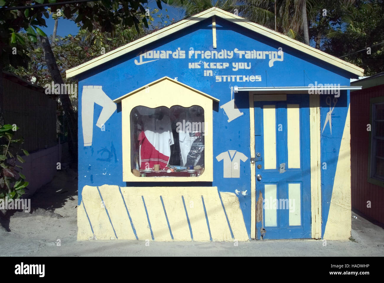 A colorful clothing shop in the tiny island village of Alice Town ...