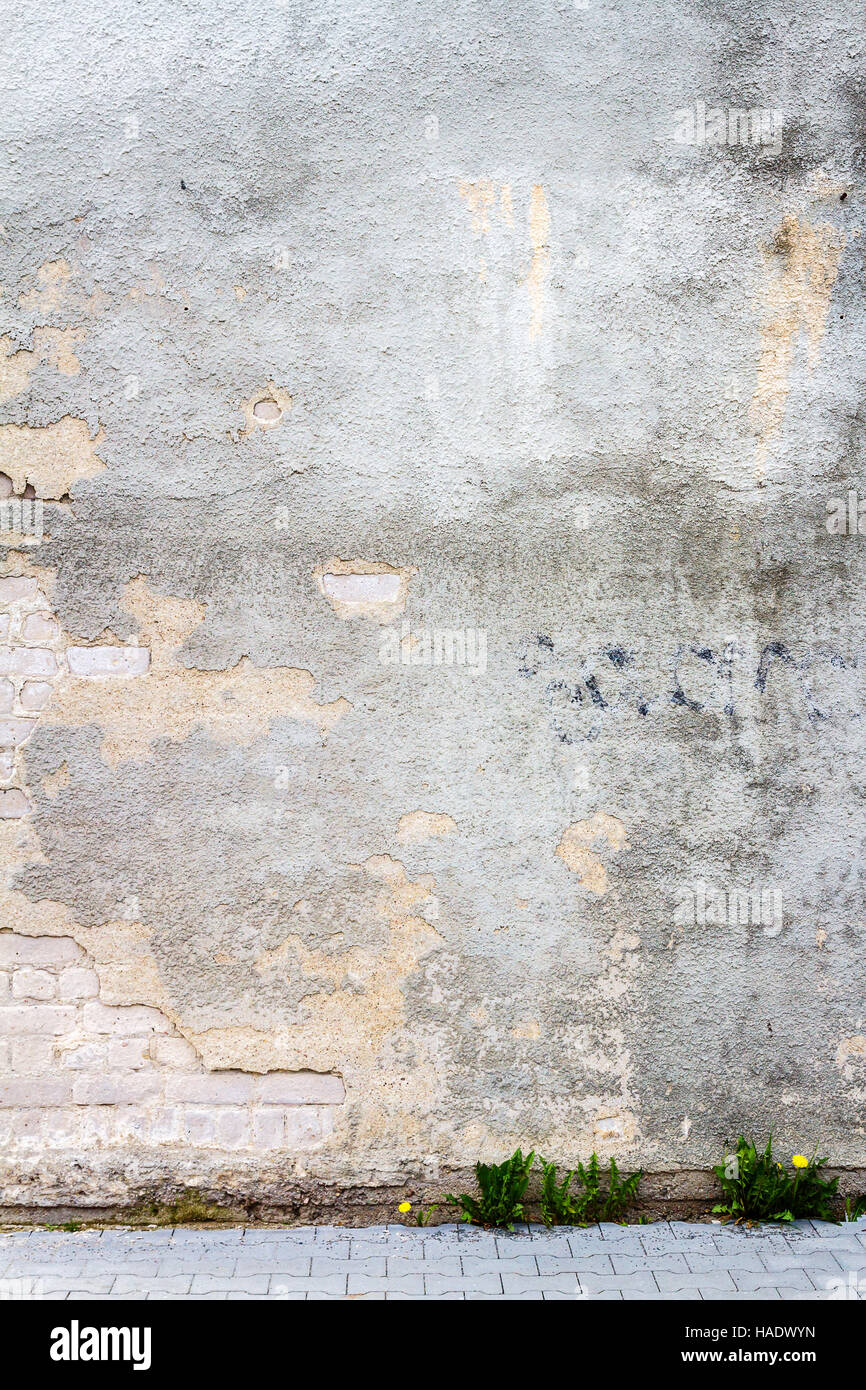 Old weathered wall of bricks and a ground Stock Photo - Alamy