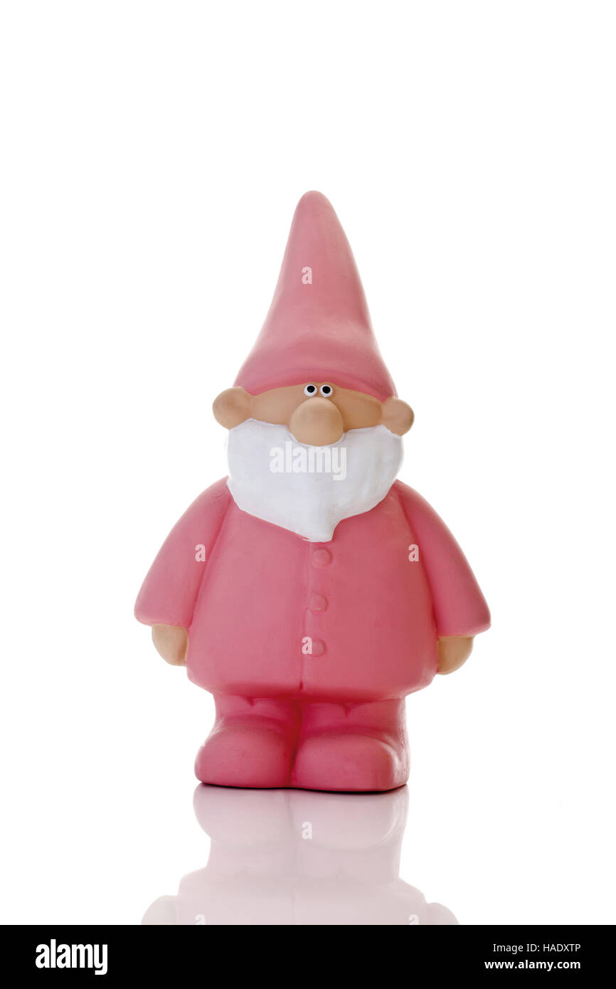 Pink garden gnome Stock Photo - Alamy