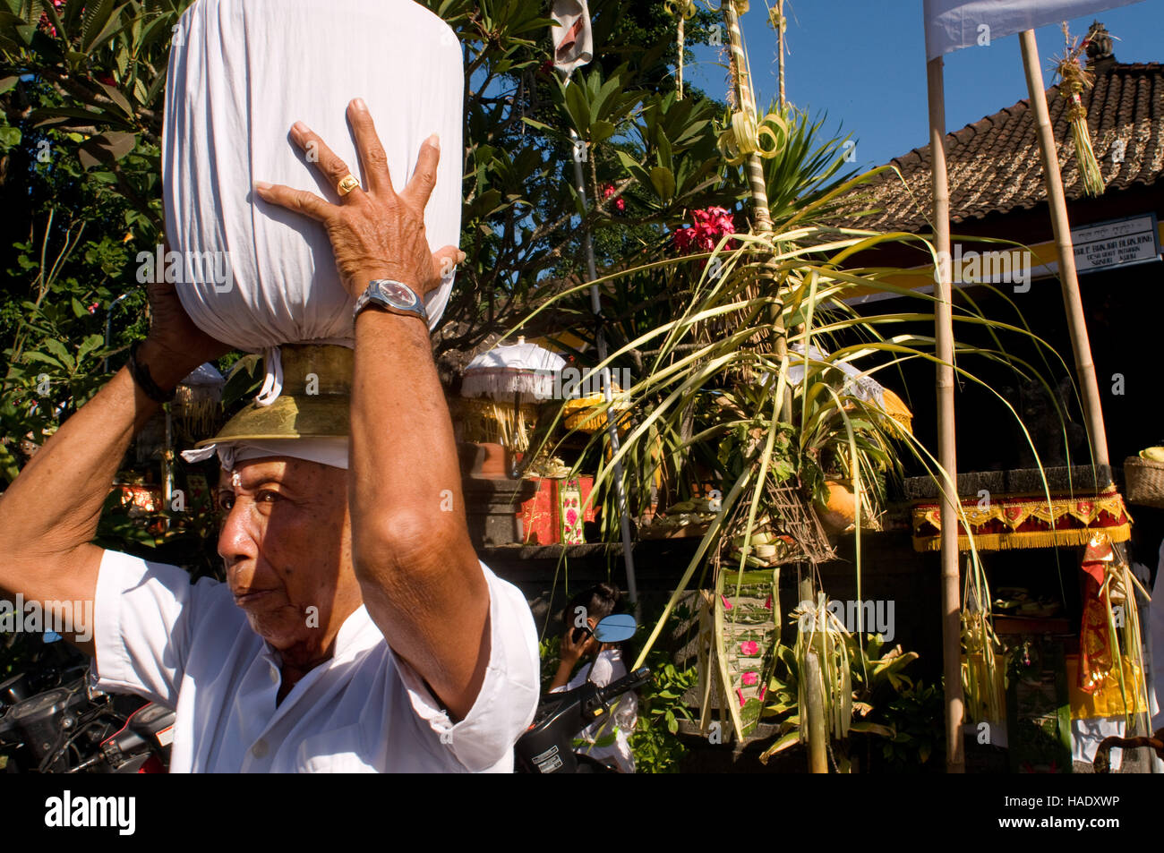Hindu Rituals and celebrations in the near Kuta temple. Bali. Galungan ...