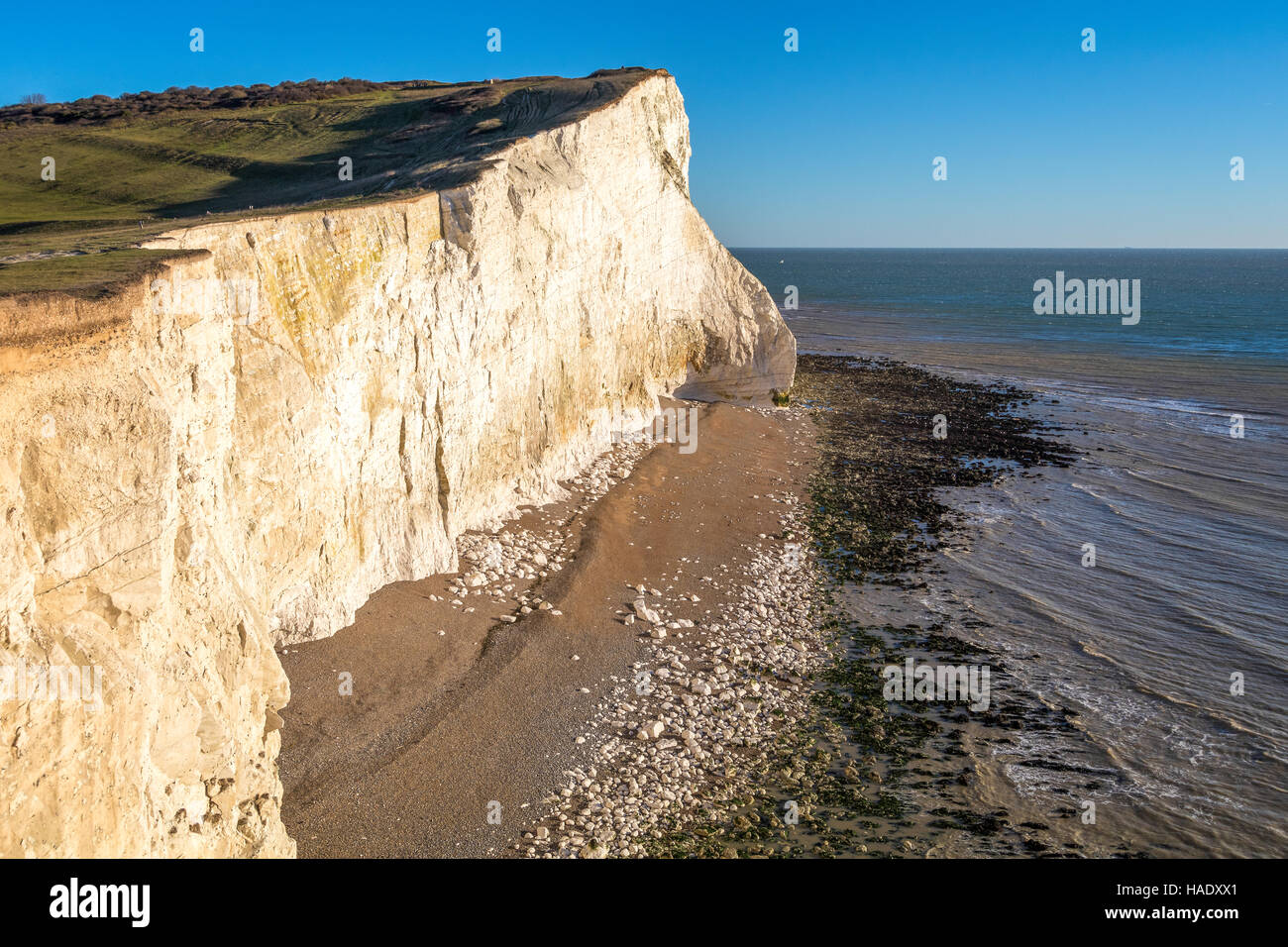 White Cliffs at Seaford Head Stock Photo - Alamy