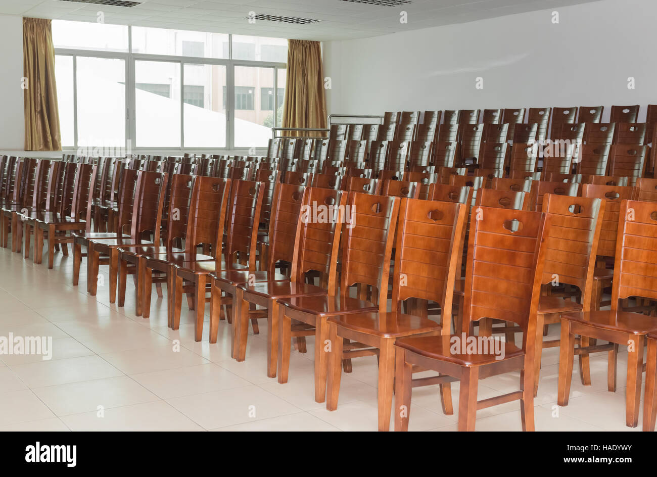 empty conference hall with chairs Stock Photo - Alamy