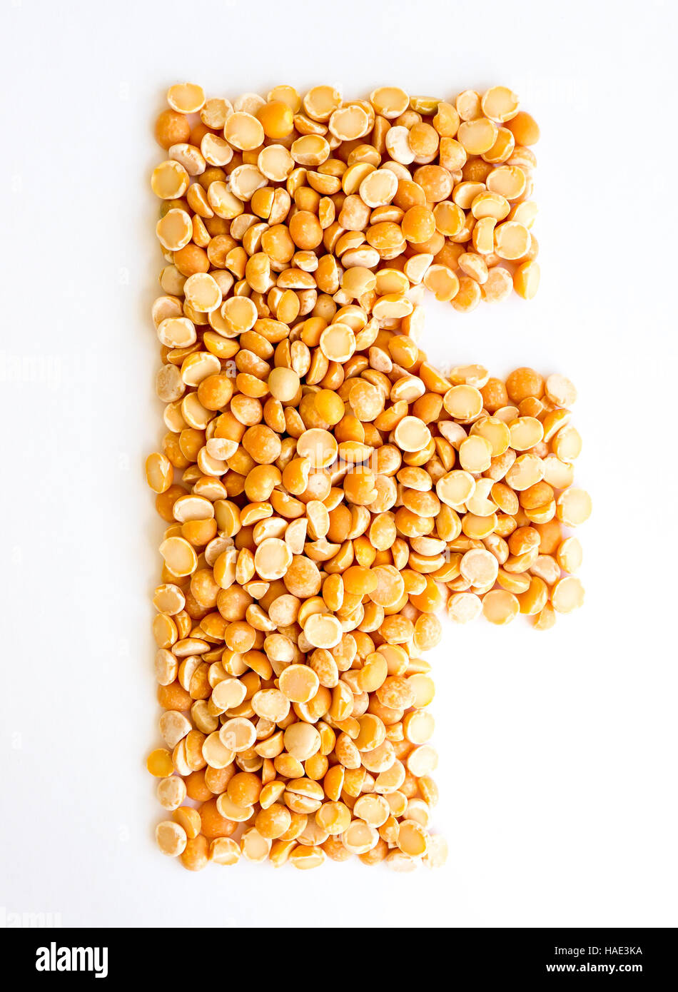 The peas Initials letter F Stock Photo - Alamy