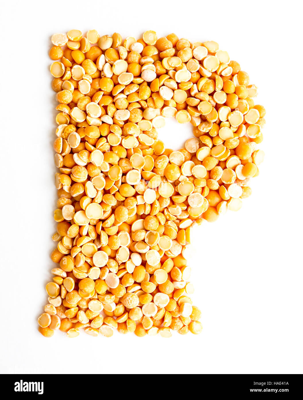 The peas Initials letter P Stock Photo - Alamy