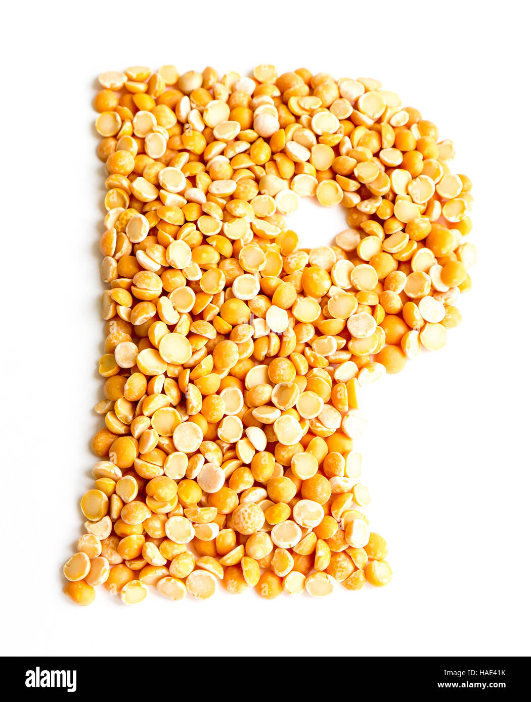 The peas Initials letter P Stock Photo - Alamy