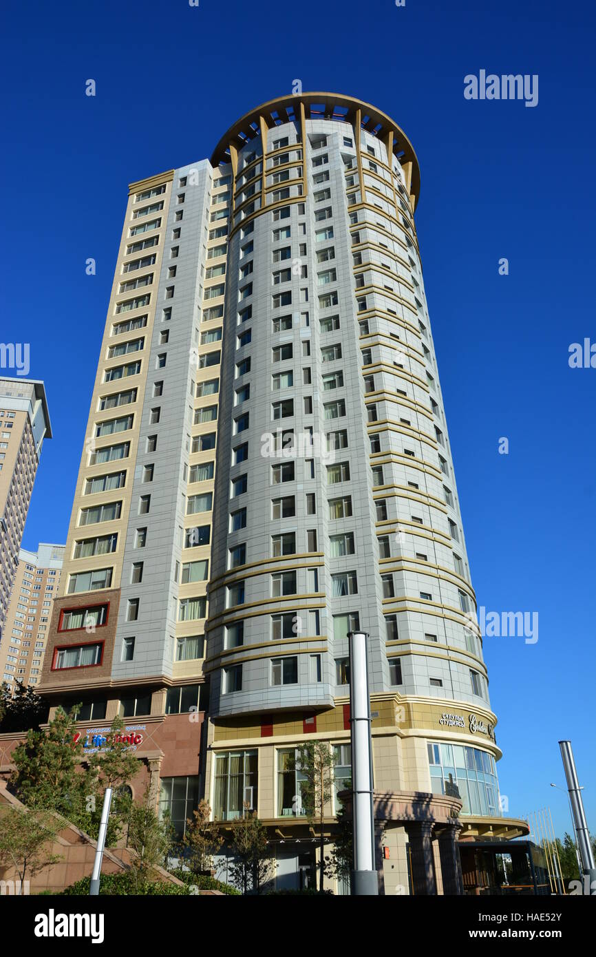 Astana (Nur-Sultan), Kazakhstan – Colorful residential towers of ...