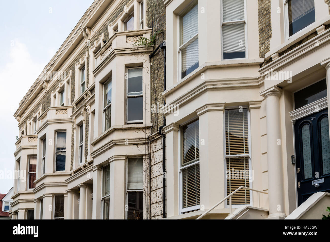 Bay Windows in Condo Building in London Stock Photo - Alamy