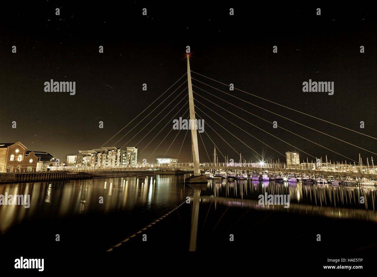 Swansea Sail Bridge Stock Photo - Alamy