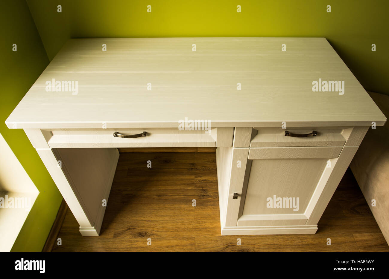 Wood desk hi-res stock photography and images - Alamy