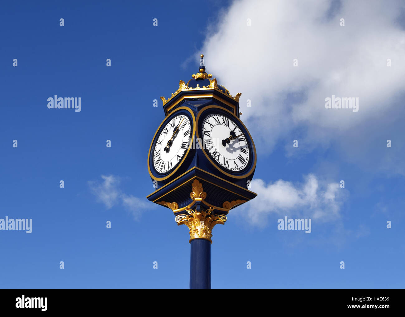 Big clock in Birmingham, on sunny day Stock Photo - Alamy