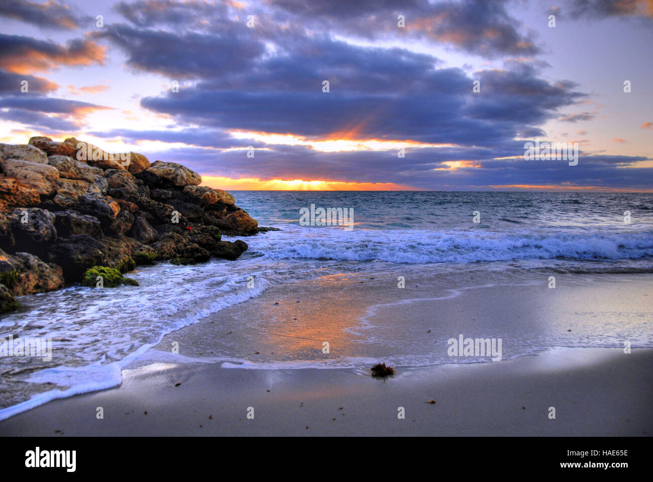 Sunset Beach Perth WA Stock Photo - Alamy