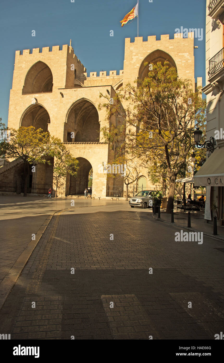 Valencia back serranos gate hi-res stock photography and images - Alamy