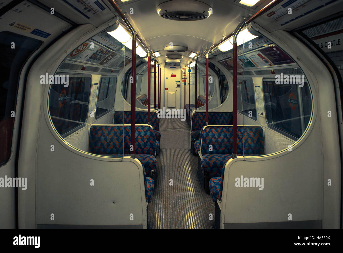 Quiet London Tube Stock Photo - Alamy