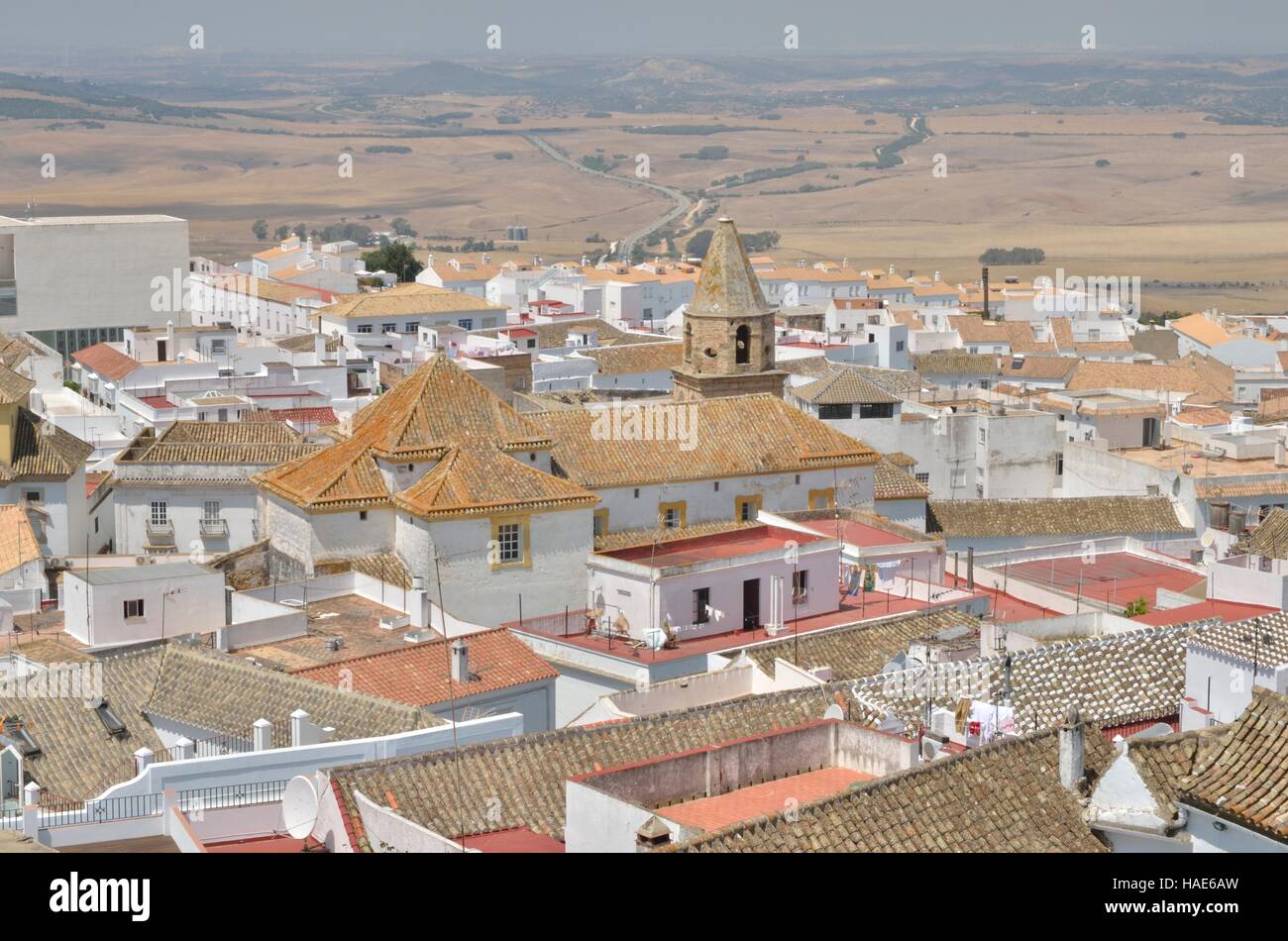 Rooftops of the villlage of Medina Sidonia, a white town of the ...