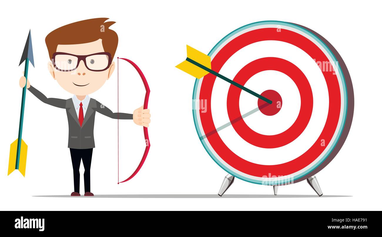 Businessman hit the target Stock Vector Image & Art - Alamy