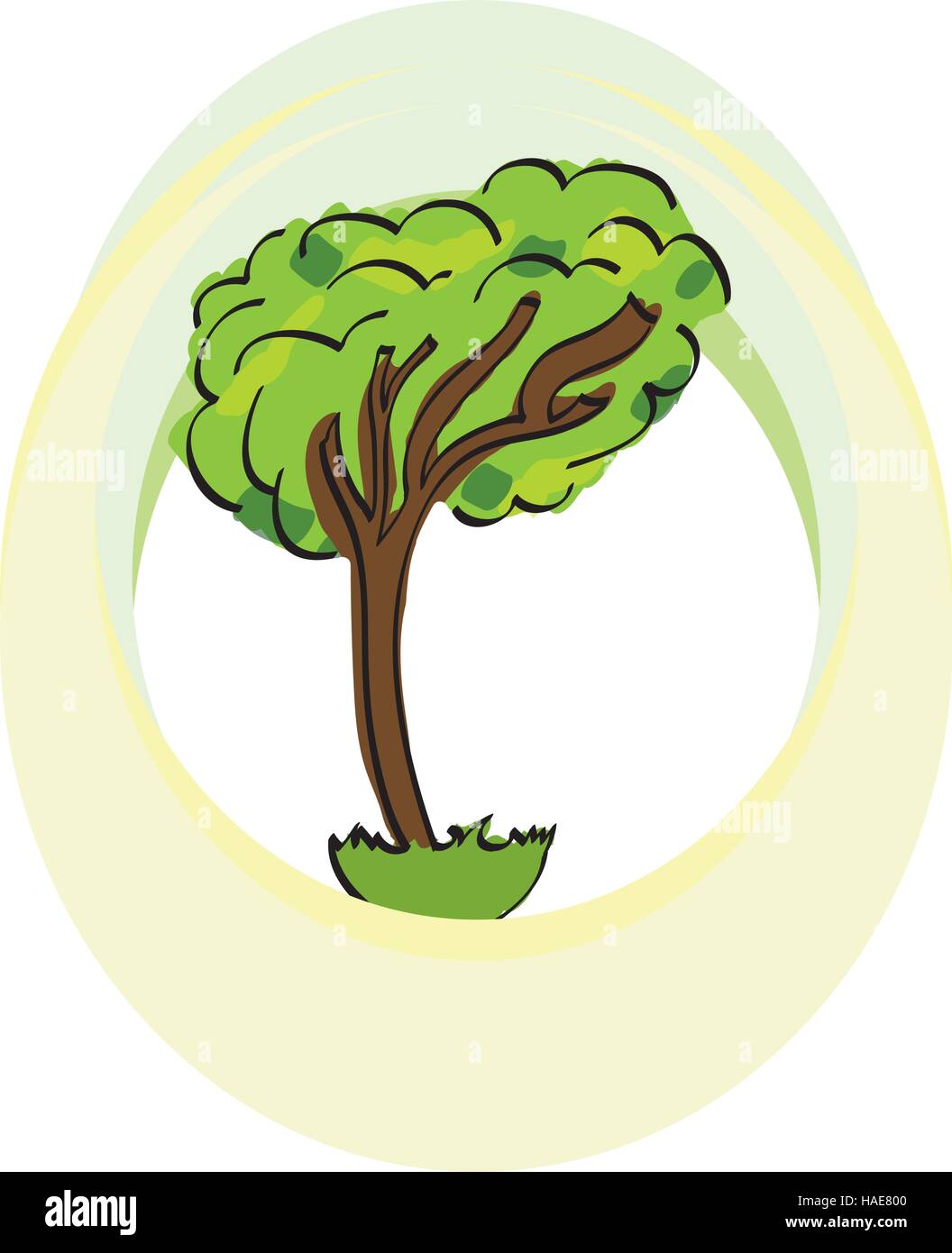 Isolated abstract tree on a white background, Vector illustration Stock ...