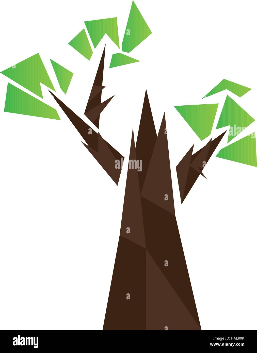 Isolated abstract tree on a white background, Vector illustration Stock ...