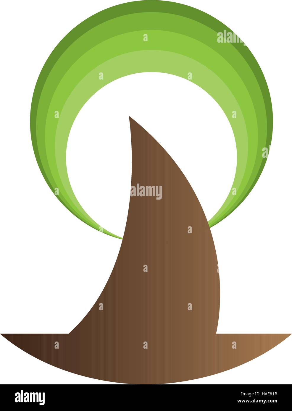 Isolated abstract tree on a white background, Vector illustration Stock ...