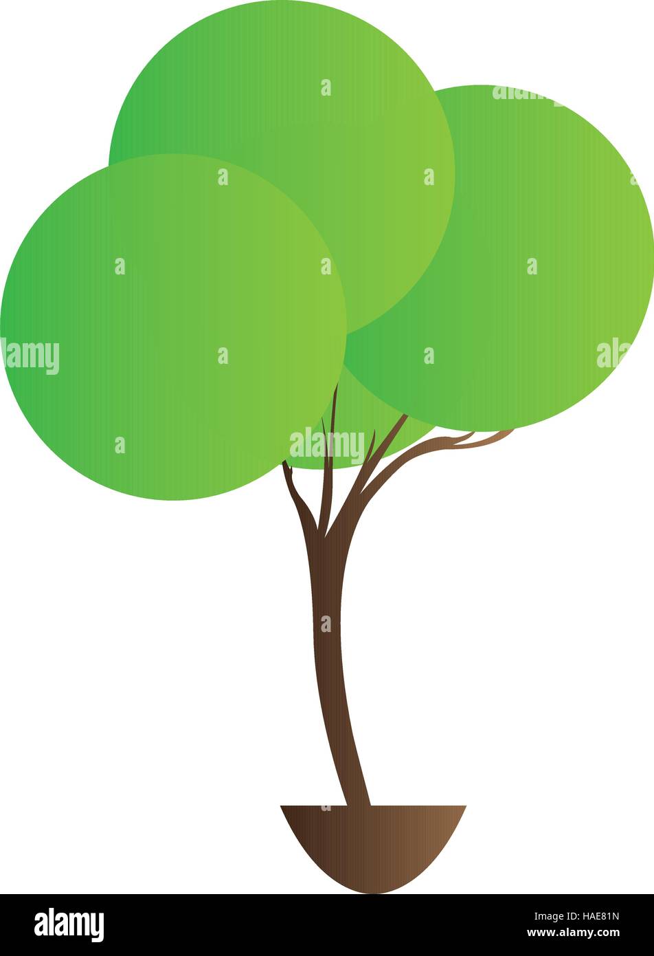 Isolated abstract tree on a white background, Vector illustration Stock ...