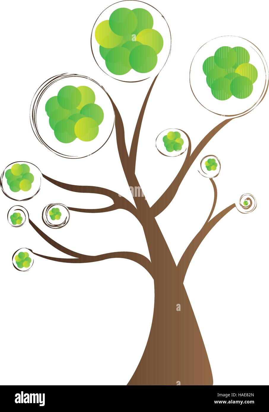 Isolated abstract tree on a white background, Vector illustration Stock ...