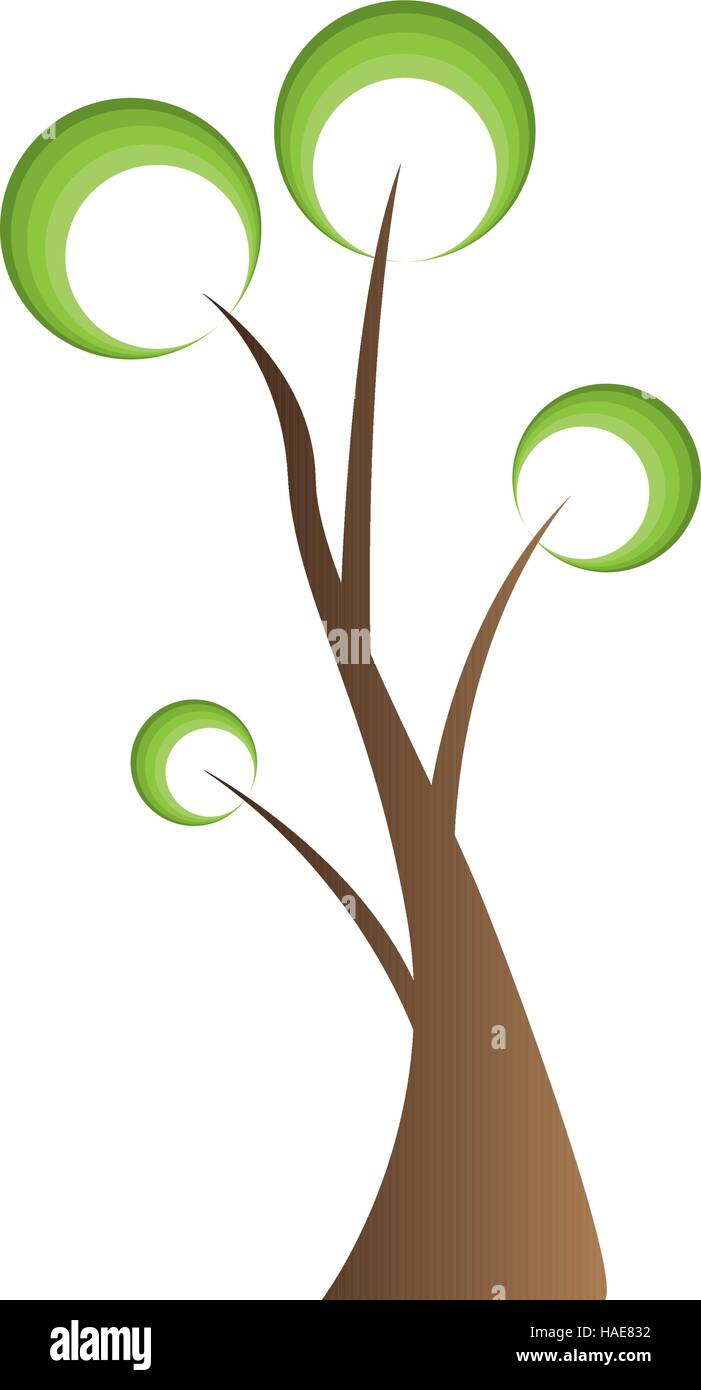 Isolated abstract tree on a white background, Vector illustration Stock ...