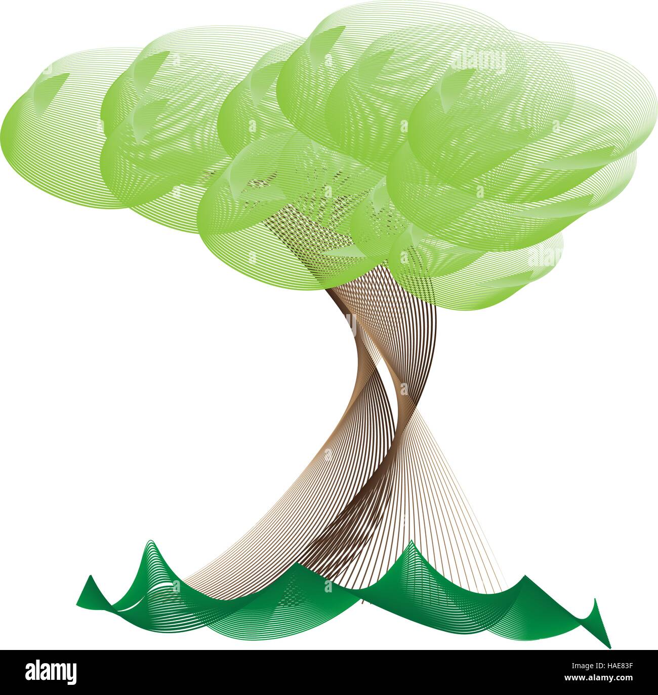 Isolated abstract tree on a white background, Vector illustration Stock ...