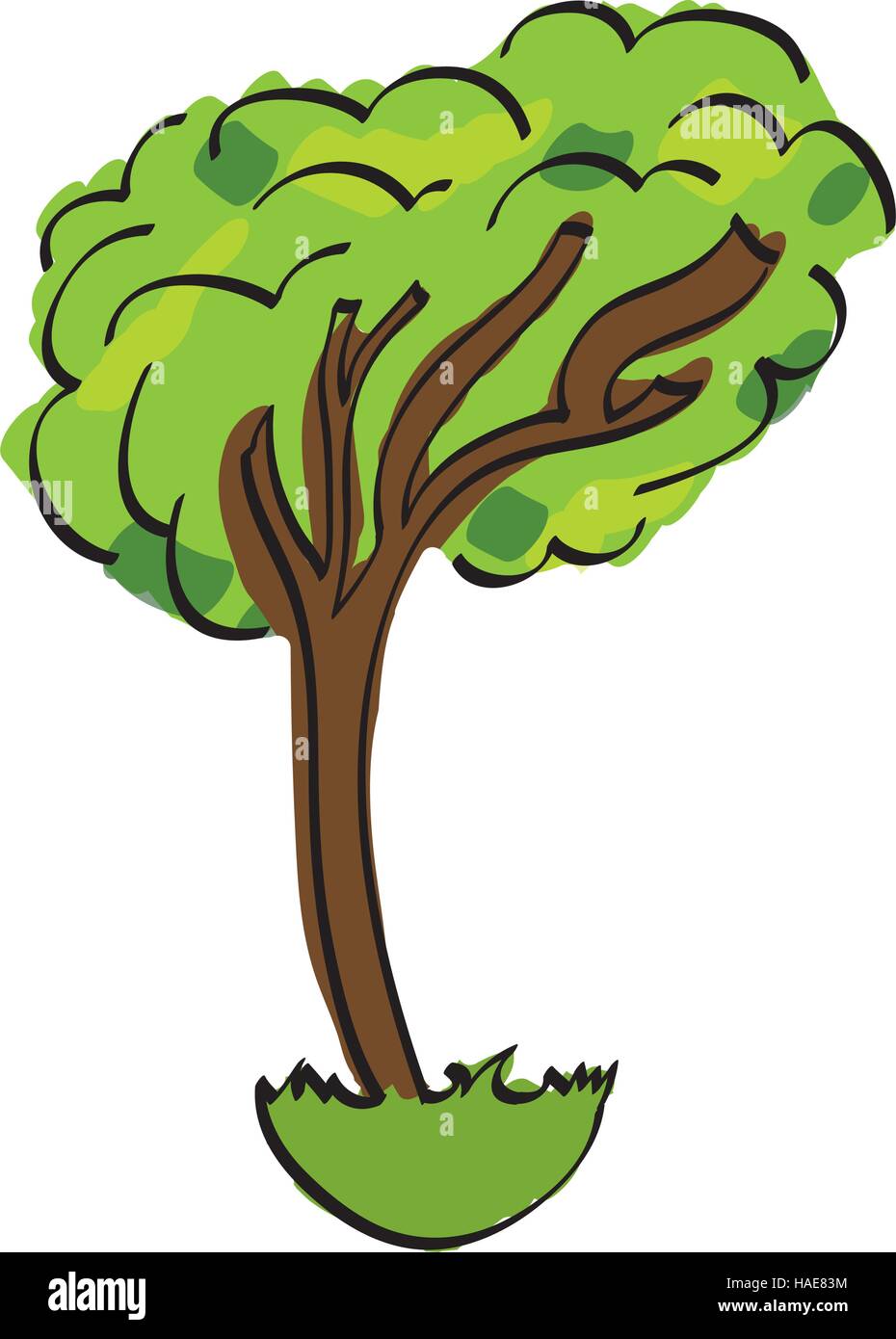 Isolated abstract tree on a white background, Vector illustration Stock ...