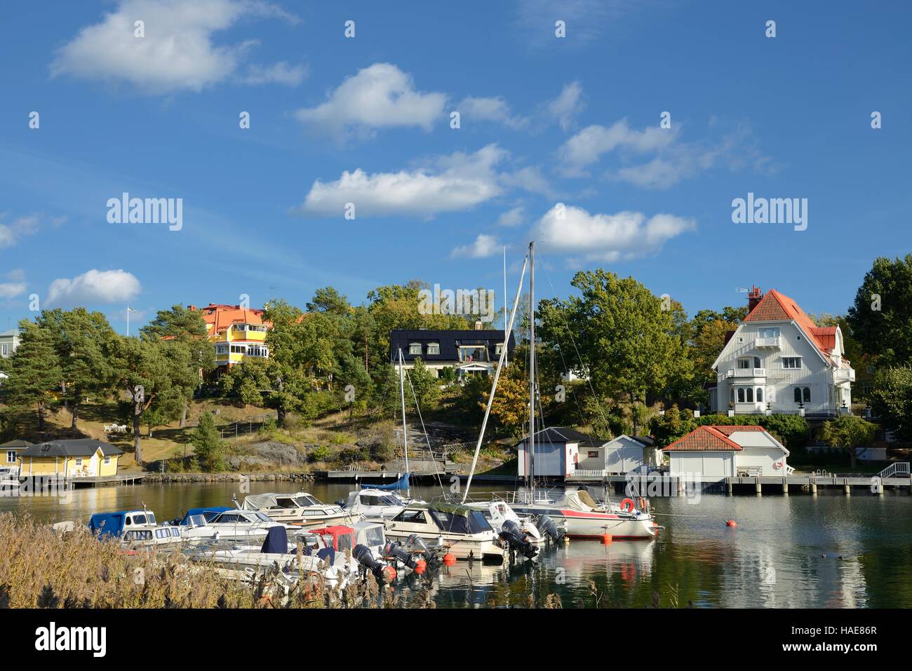 Harbor in Nynashamn Stock Photo - Alamy