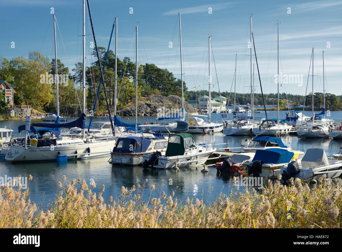Harbor in Nynashamn Stock Photo - Alamy