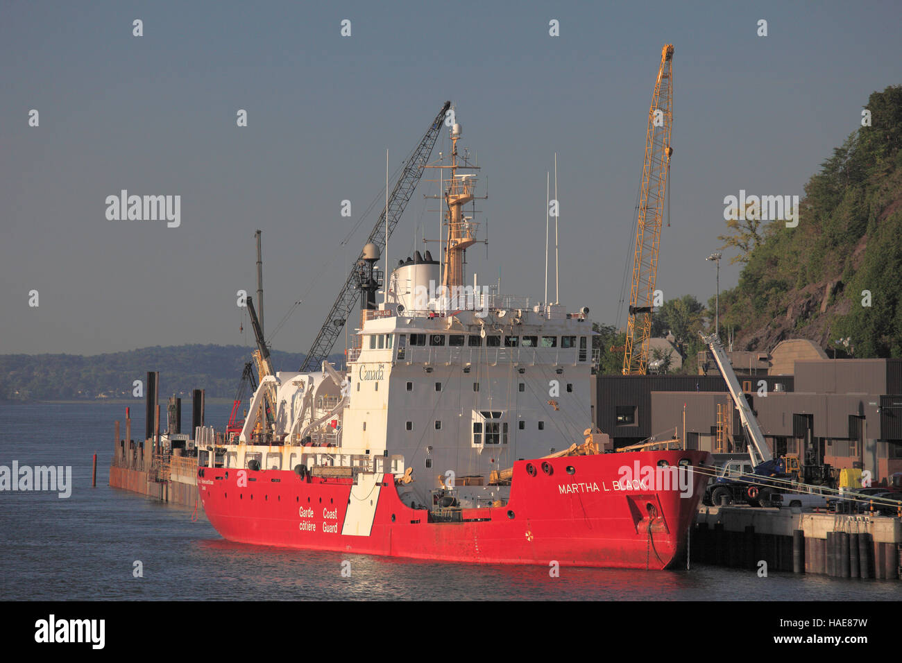 Canada, Quebec City, Coast Guard, ship Stock Photo - Alamy