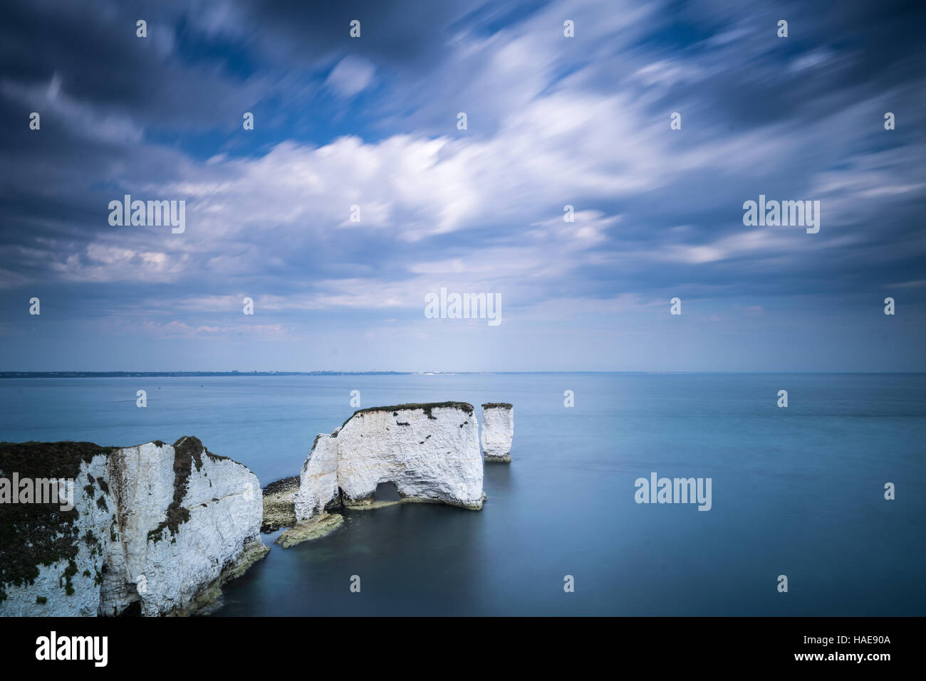 Old Harry chalk cliffs and stacks, Dorset, England, UK Stock Photo - Alamy