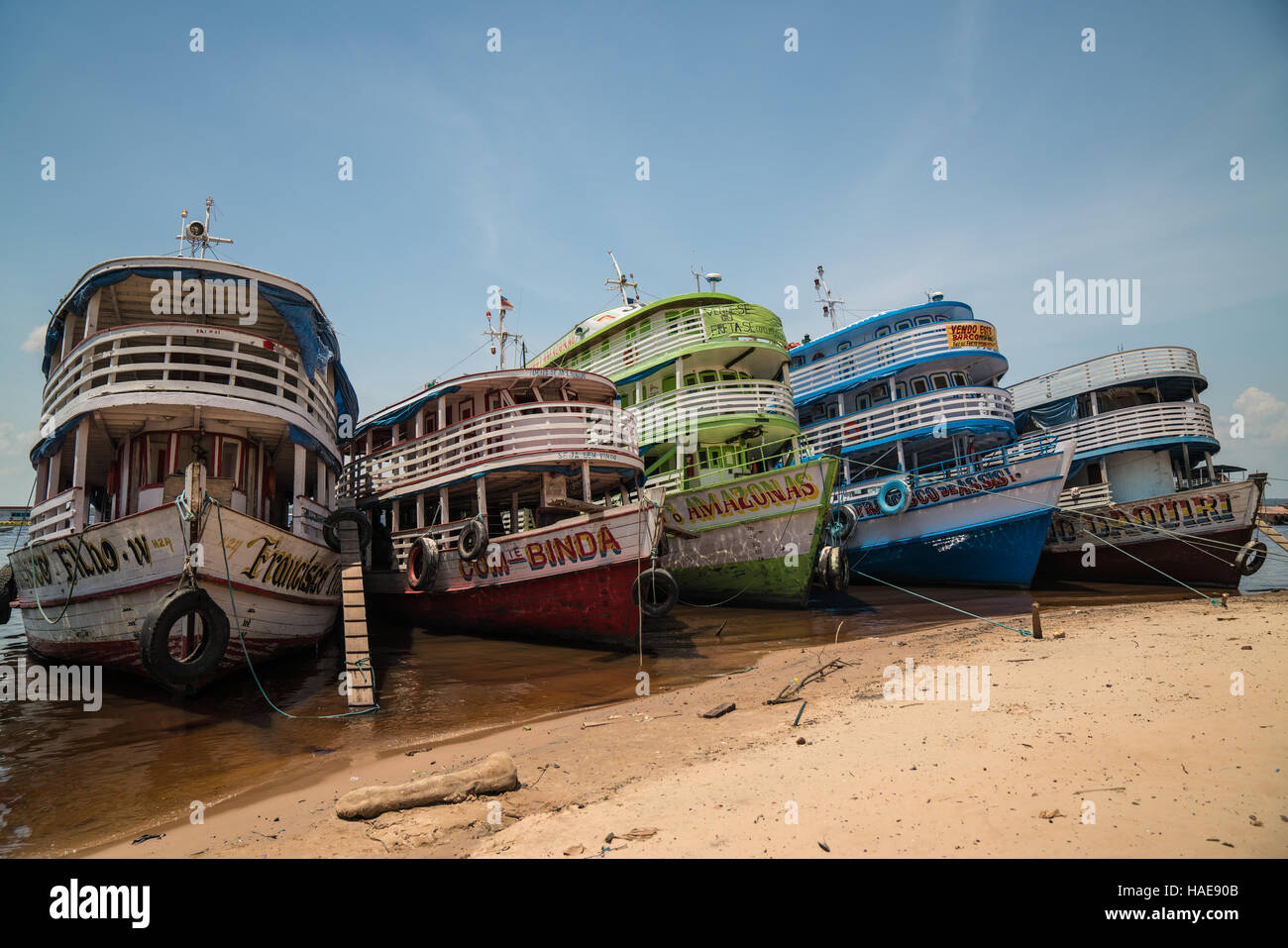 Amazon river boats in manaus hi-res stock photography and images - Alamy