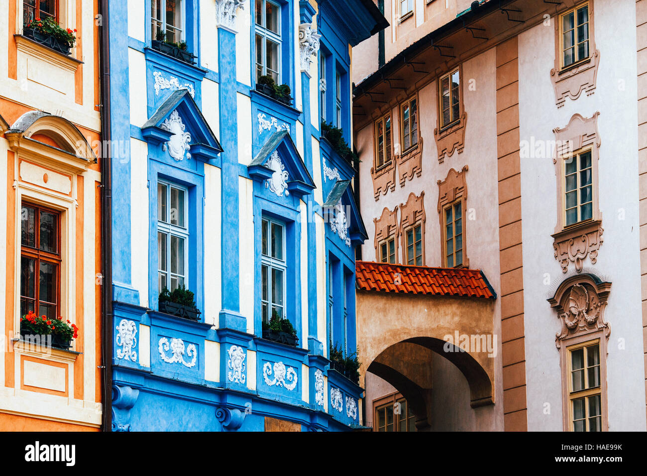 Colorful buildings in Prague Stock Photo - Alamy