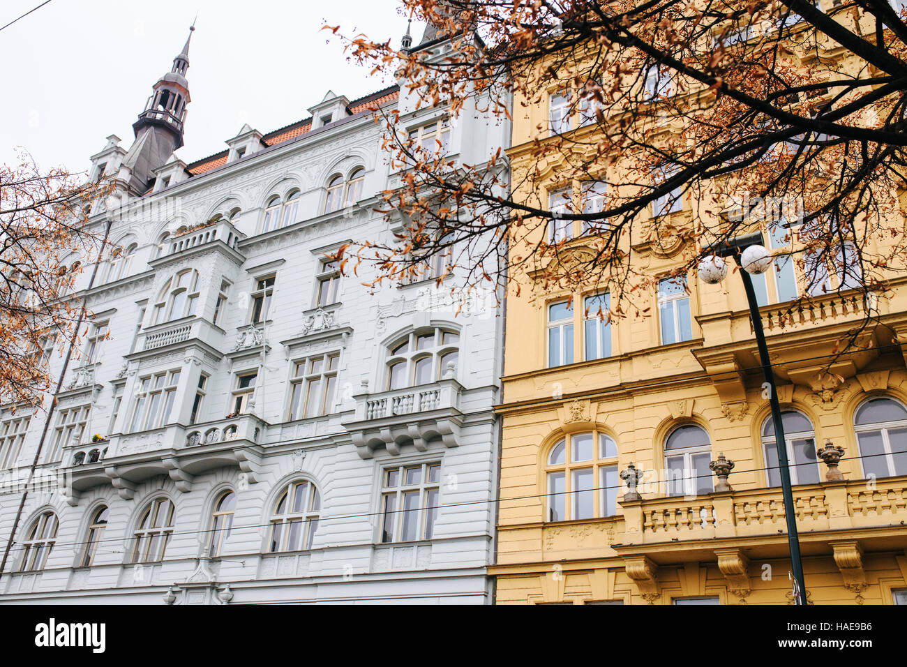 Colorful buildings in Prague Stock Photo - Alamy