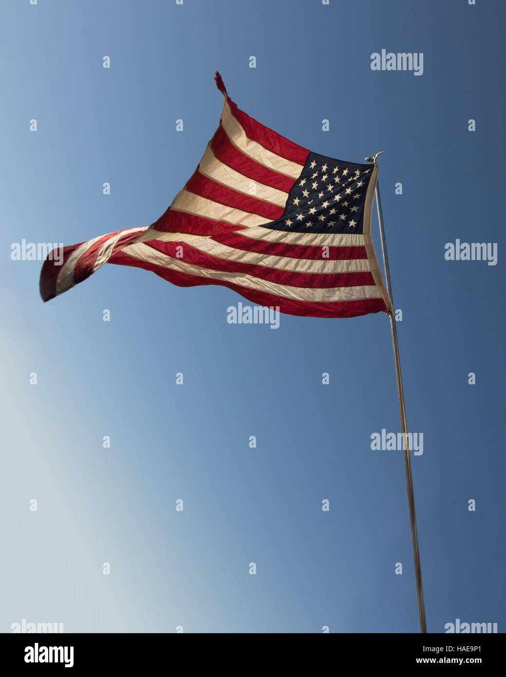 American Flag Blowing In The Wind High Resolution Stock Photography and ...