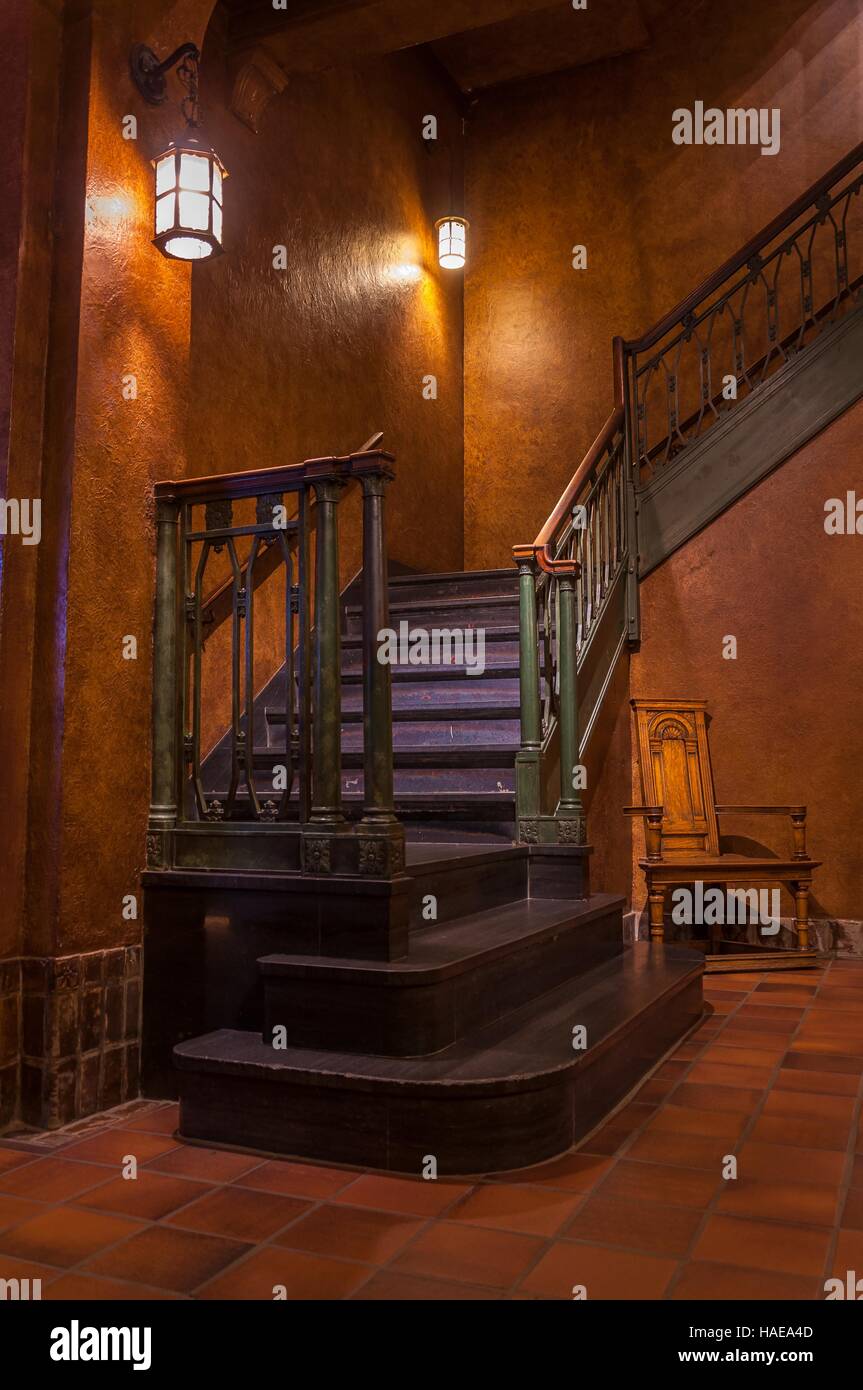 Staircase in a castle Stock Photo - Alamy