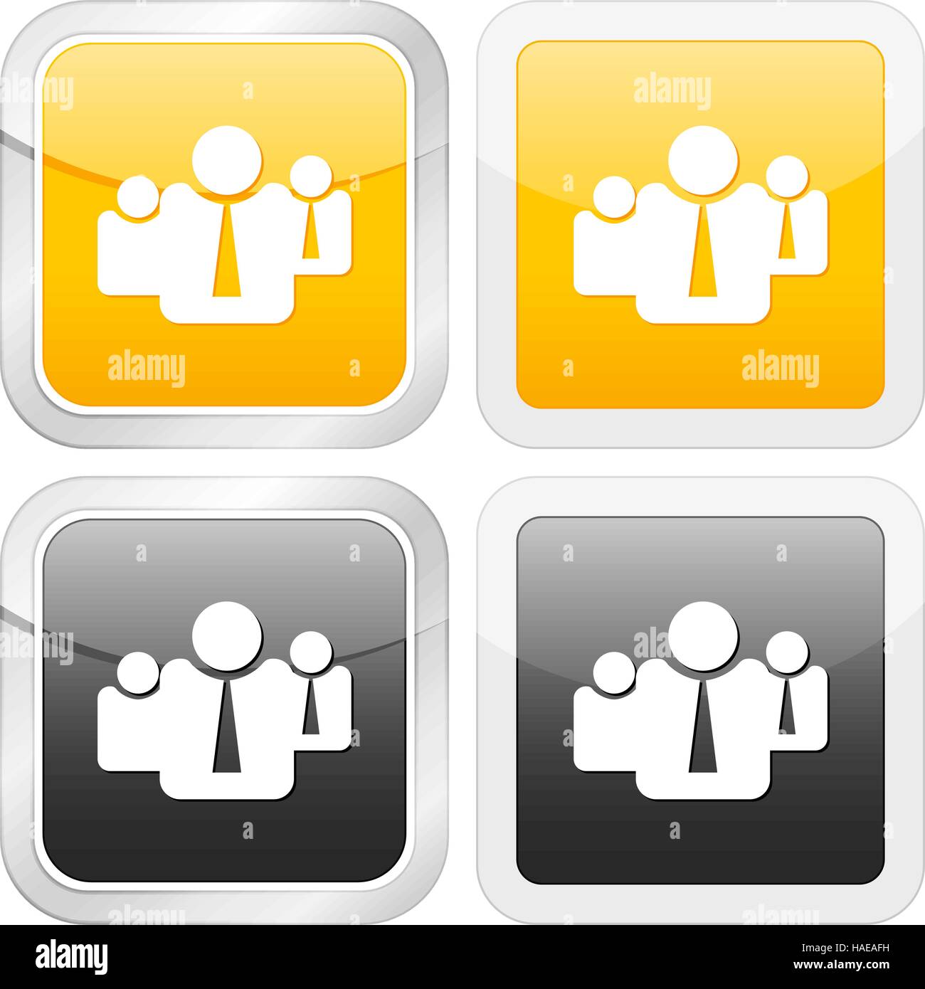 square icon team set on white background. Vector illustration Stock ...