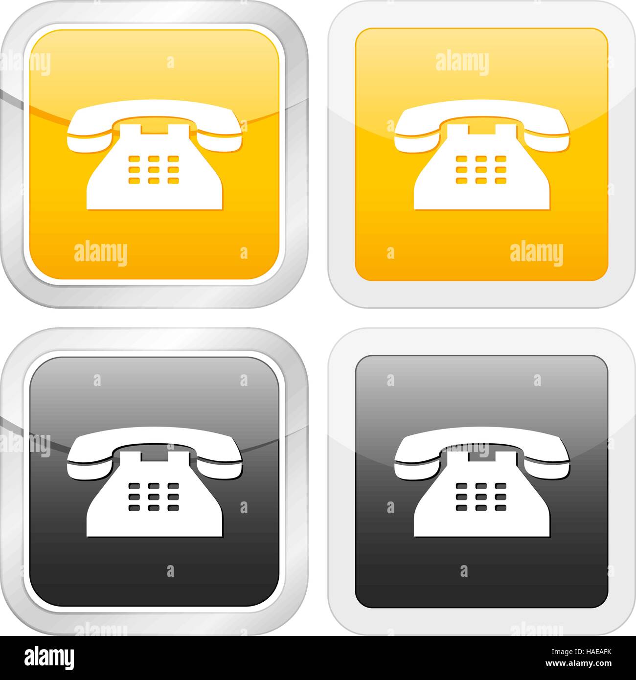 square icon telephone set on white background. Vector illustration ...