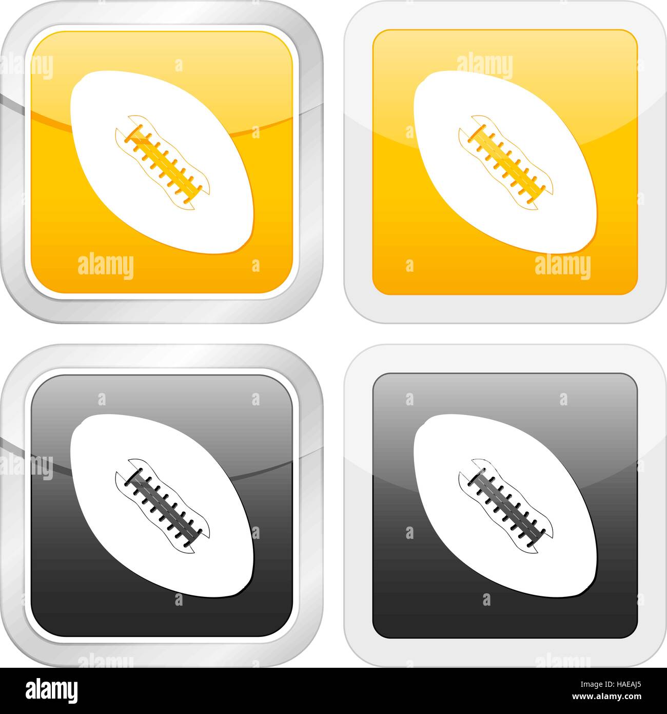 square icon football set on white background. Vector illustration Stock ...
