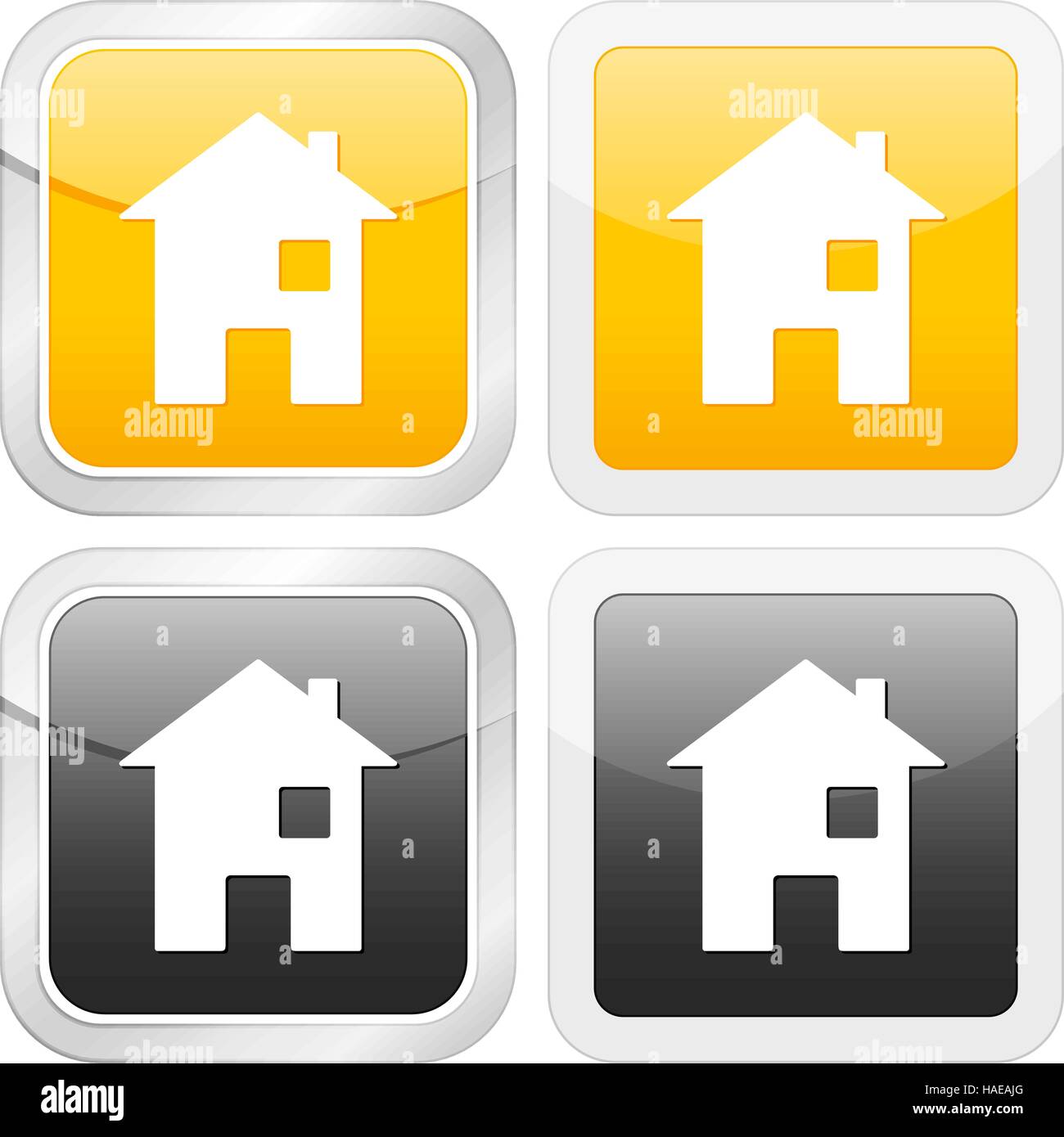 square icon house set on white background. Vector illustration Stock ...
