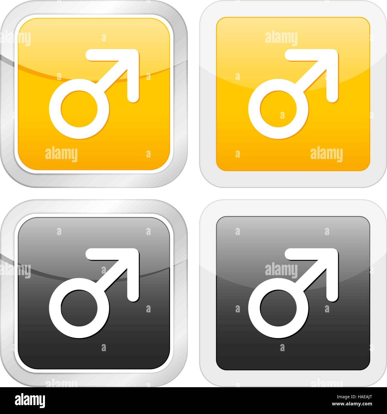 square icon man symbol set on white background. Vector illustration ...