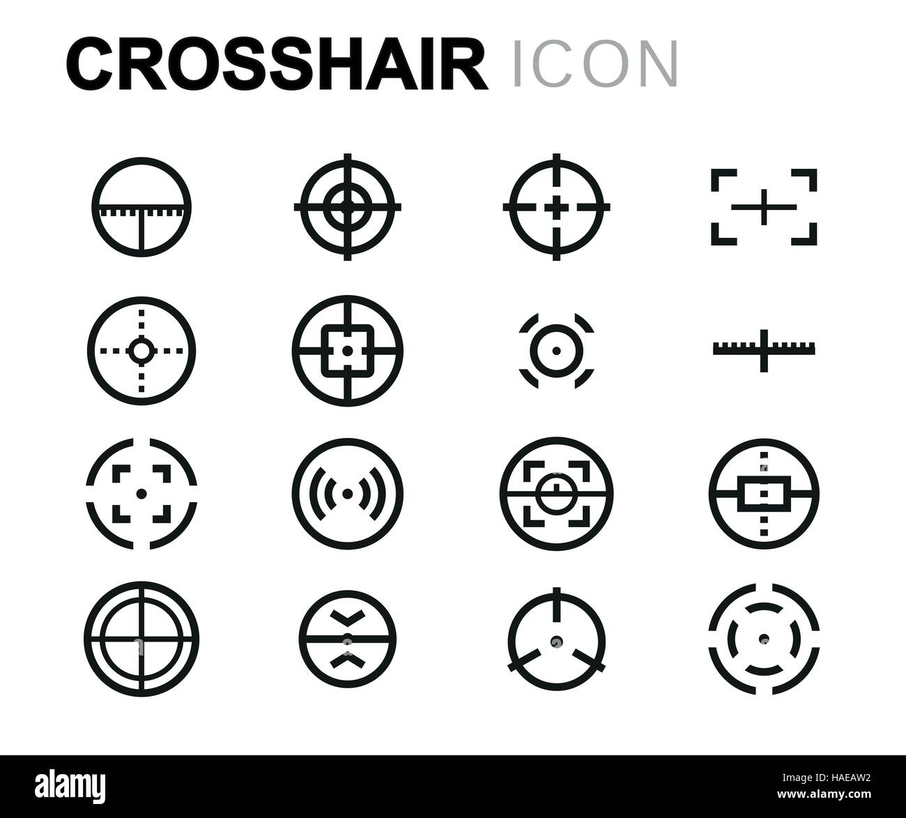 Crosshair set hi-res stock photography and images - Alamy
