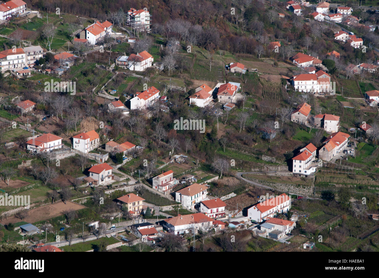 Houses of Agerola, Amalfi Coast, Metropolitan City of Naples, Campania ...